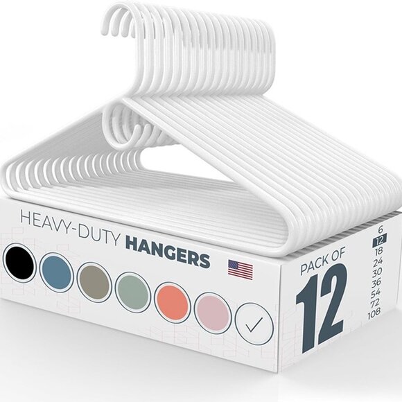 Storage & Organization | New 12pk Heavy Duty Plastic Clothes Hangers ...